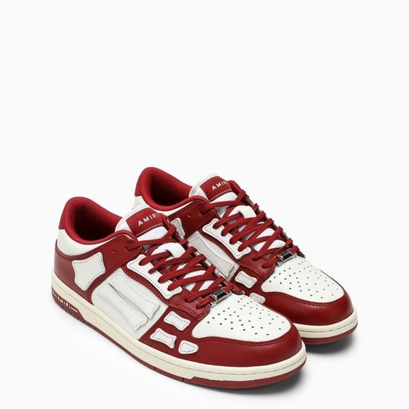 AMIRI | Shoes | Amiri Redwhite Skel Top Low Sneakers | Poshmark